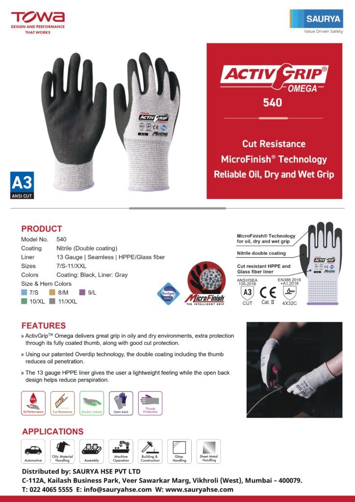 Resources ActivGrip Omega 540 | Saurya Safety