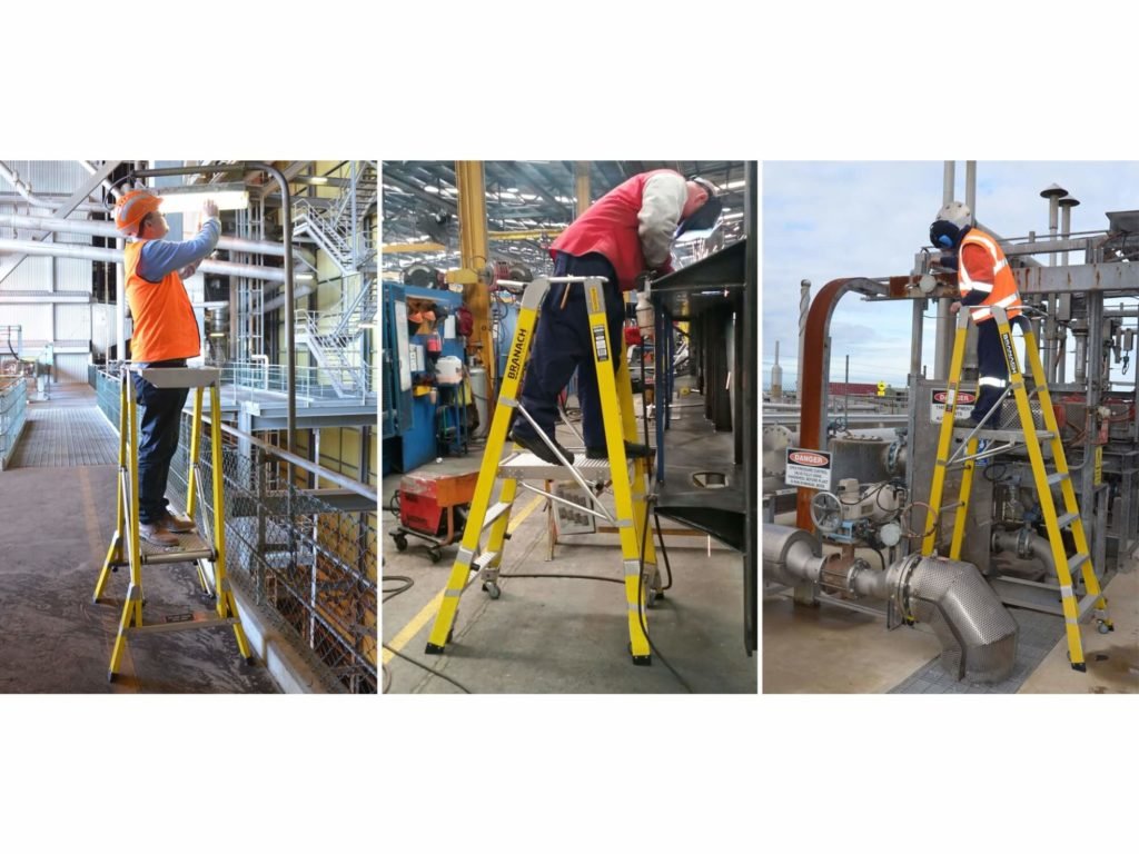 WorkMaster 550mm Step Platform Ladder Fibre Glass Safety Ladder